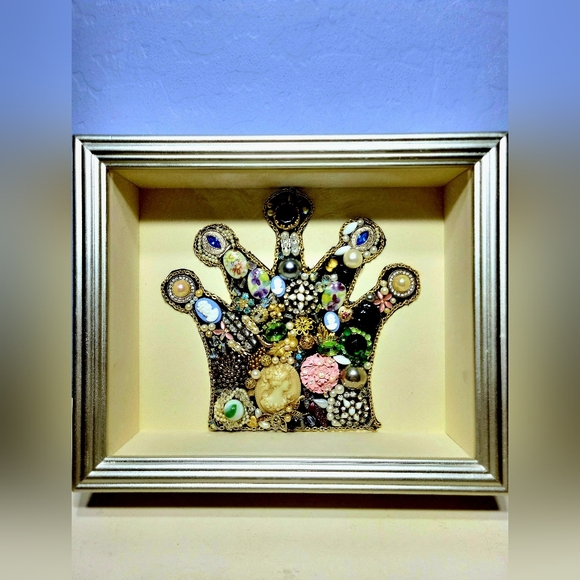 Accents | Vintage Jewelry Art In Shadow Box | Poshmark